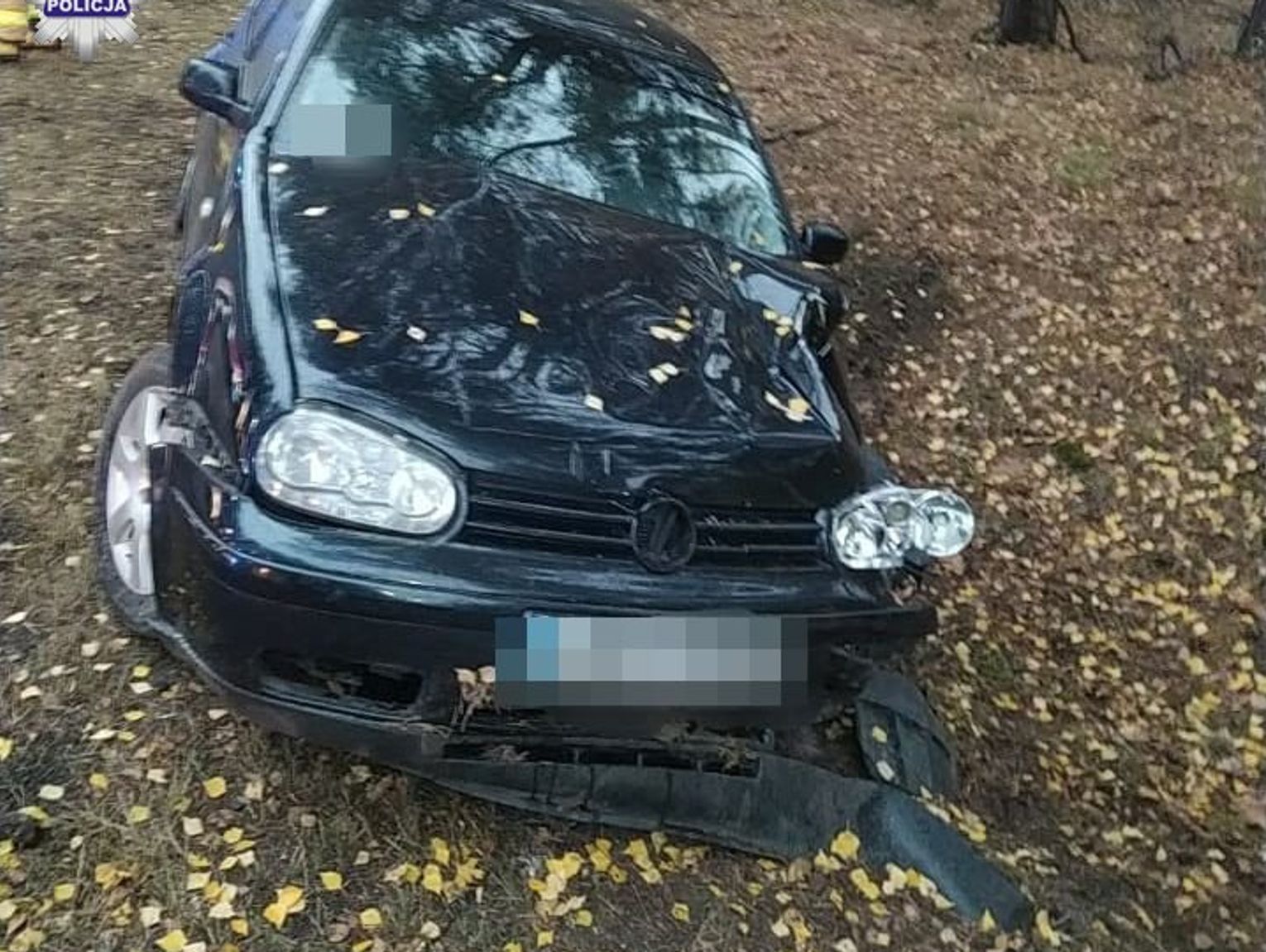 Gm. Stary Brus. Małżeństwo rozbiło się na drzewie [ZDJĘCIA]