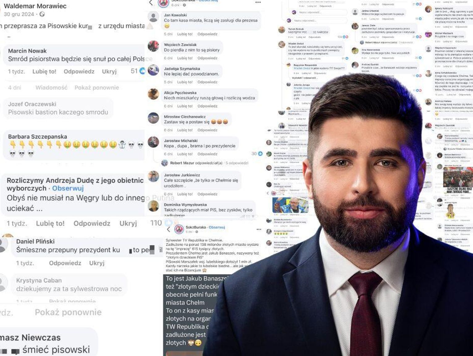 Prezydent Chełma Jakub Banaszek pod ostrzałem hejtu i gróźb. Obrzydliwe ...