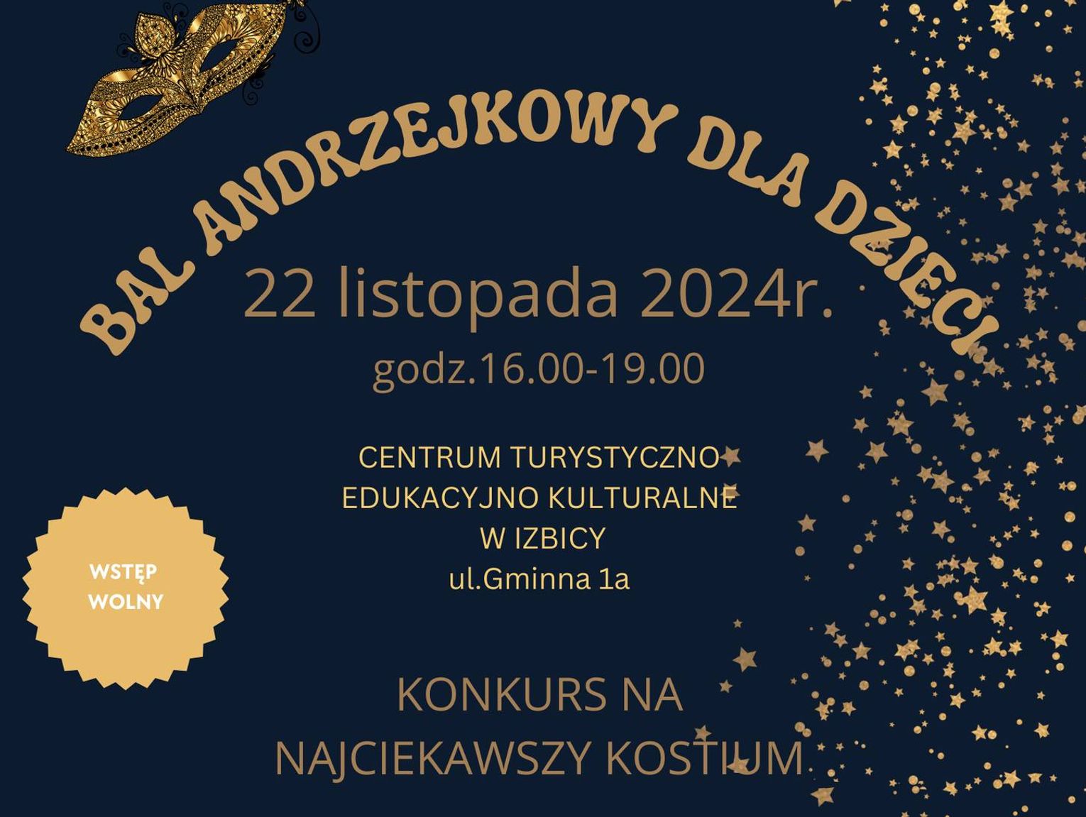 Magiczną podróż w czasie – Bal Andrzejkowy dla dzieci w Izbicy